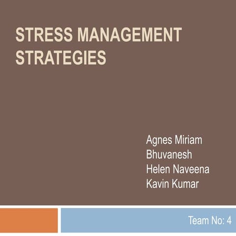Stress management strategies | PPTX | Mental Health | Diseases and ...