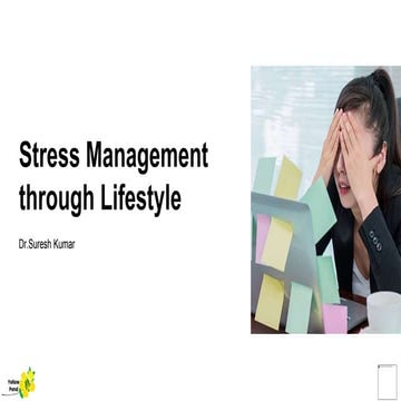 Stress management through lifestyle | PPTX