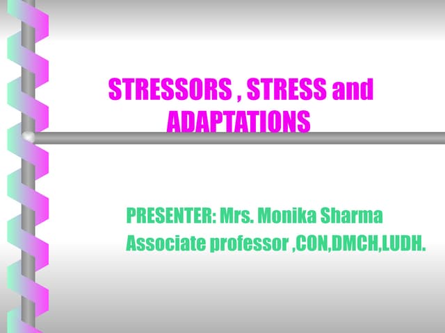 Theories of stress | PPT | Mental Health | Diseases and Conditions