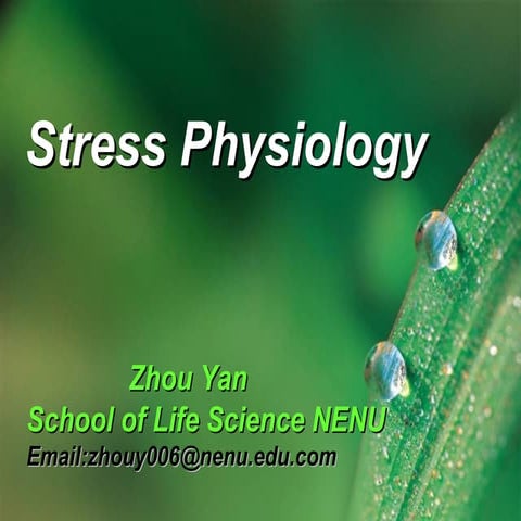 Plant stress definition and classification | PPTX