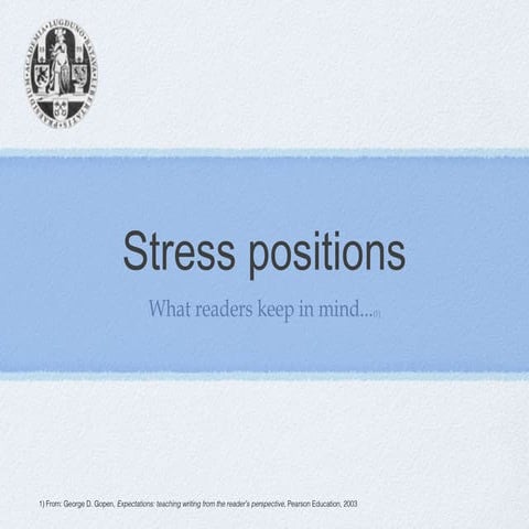 Stress positions | PPT