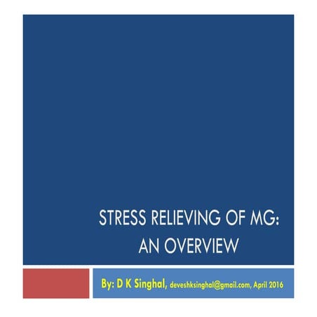 Stress relieving of MG | PDF