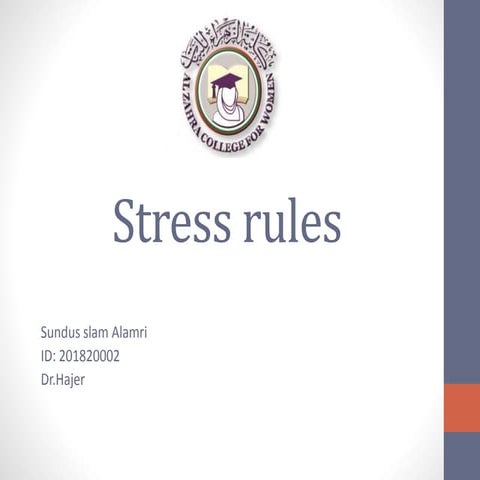 Stress rules | PPTX