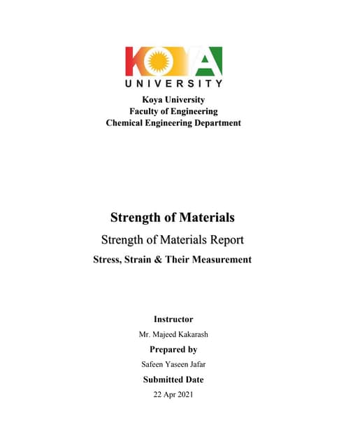 Lab report engineering materials lab - tensile test | DOCX | Physics ...