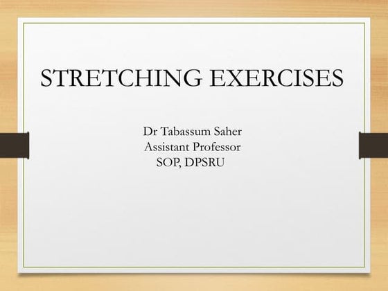 ACTIVE MOVEMENTS.ppt | Physical Therapy | Wellness