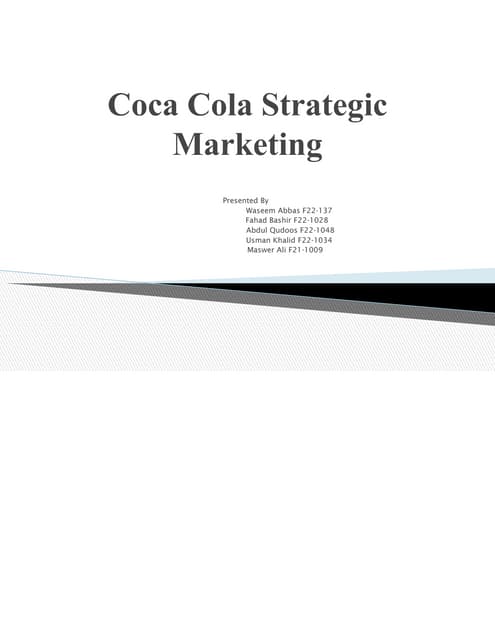 Segmentation, Targeting & Positioning of Coca-Cola | PPT