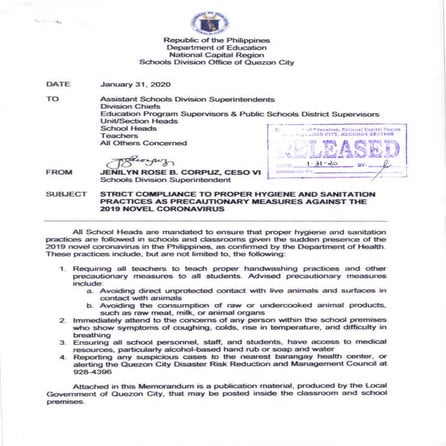 Strict compliance-to-proper-hygiene-and-sanitation-practices-as ...