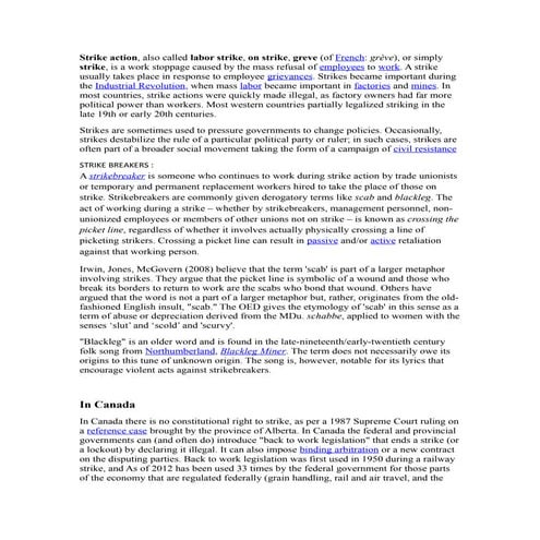 Strikes and lockouts | RTF