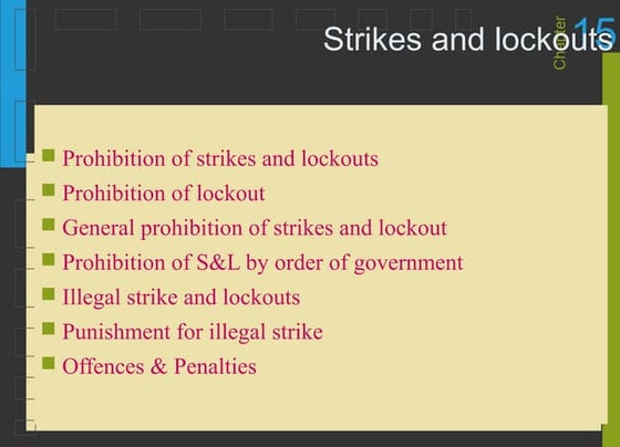 Strike And lock out under industrial dispute act 1947 | PPT