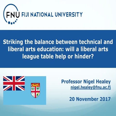 Striking the balance between technical and liberal arts education: will ...