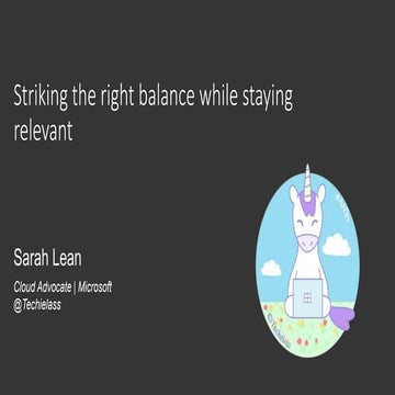Striking the right balance while staying relevant | PPTX