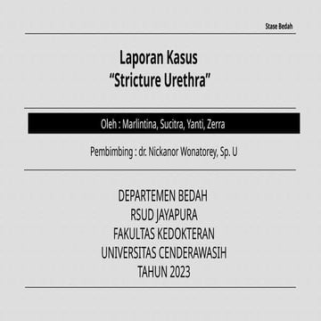Striktur Urethra bedah urologi power point | PPTX