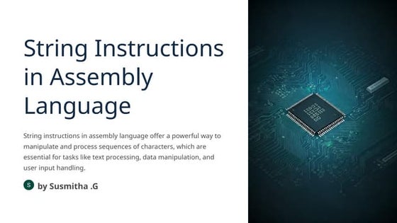 8086 String Instructions.pdf | Programming Languages | Computing