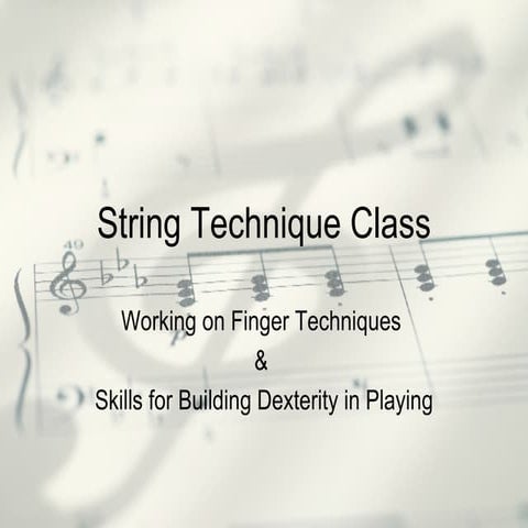 String Technique Class Technique Builder | PPT