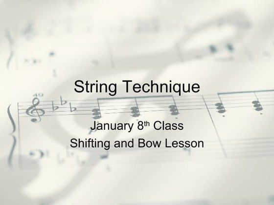 String Technique Class Technique Builder | PPT