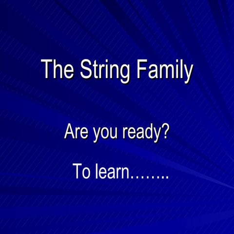 String family | PPT