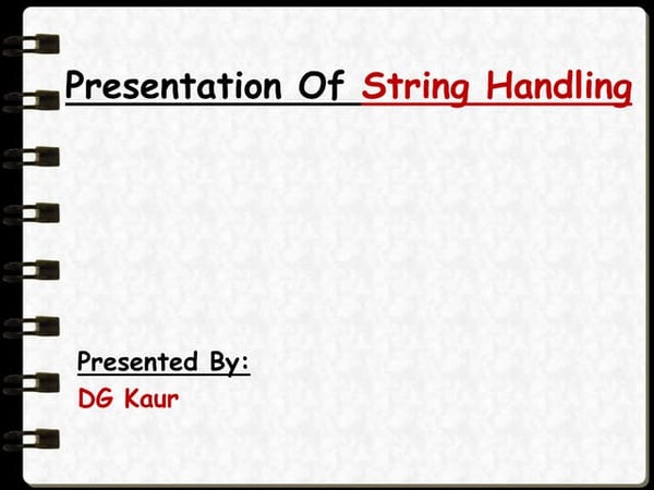 Java String Handling 9807