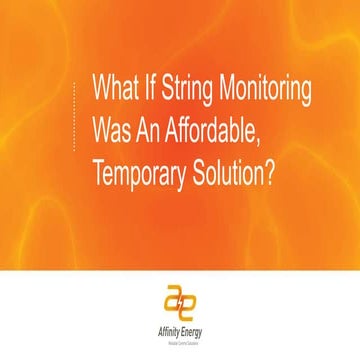 What If Solar String Monitoring Was An Affordable, Temporary Solution ...