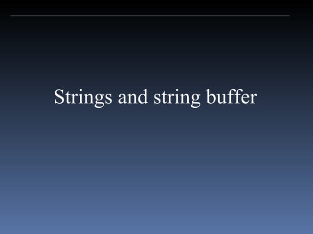 Java string handling