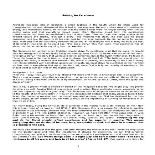 Striving for excellence | DOCX