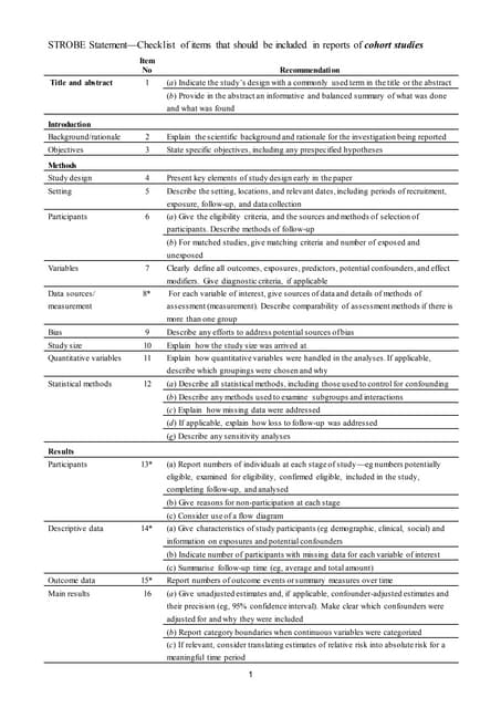 Strobe checklist v4_cross-sectional | PDF