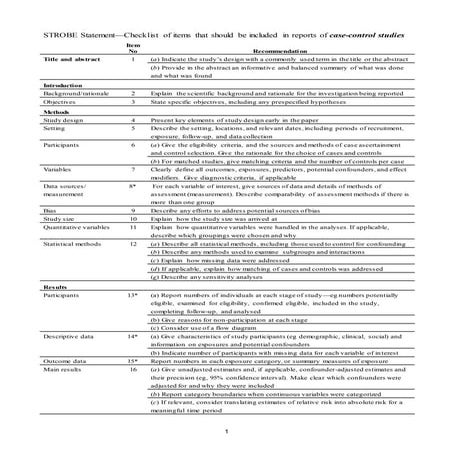 Strobe checklist v4_cross-sectional | PDF
