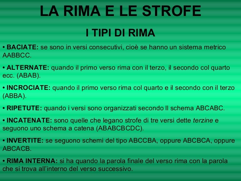 Strofe E Rime