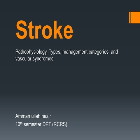CVA - Cerebrovascular Accident / Stroke | PPTX