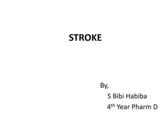 Cerebral vascular accident | PPT