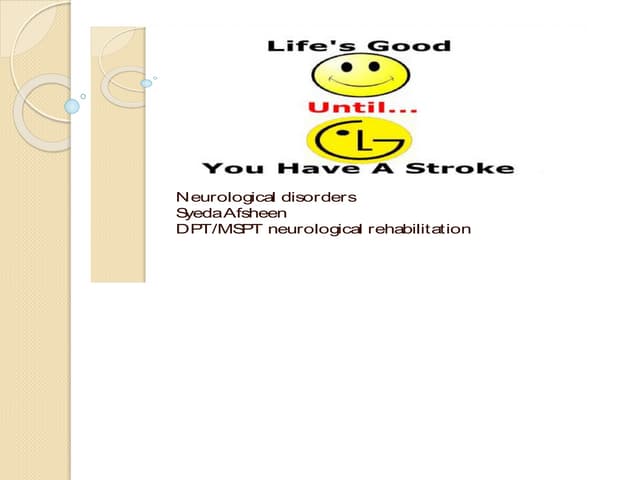 Post stroke hemispatial neglect syndrome | PPTX