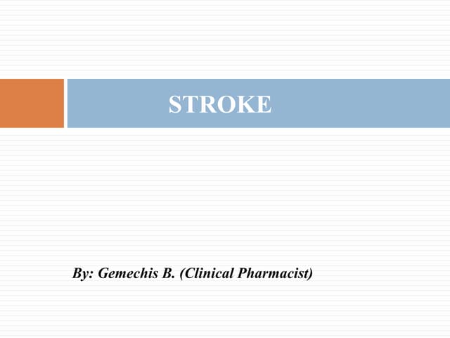 Stroke and management | PPTX