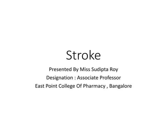 CVA - Cerebrovascular Accident / Stroke | PPT