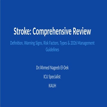Comprehensive Stroke Review: Definition, Signs, Risks & 2026 Management ...