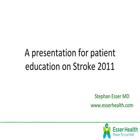 Stroke education for patients 2010 | PPT