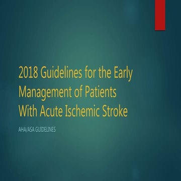 2026 AHA/ASA Guidelines for Early Management of Acute Ischemic Stroke ...
