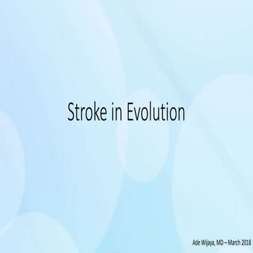 Stroke in Evolution | PPTX
