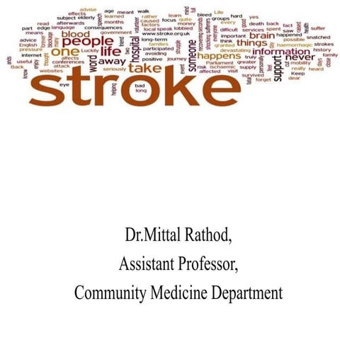 Stroke lecture- Non communicable disease- Risk factors & Prevention | PPTX