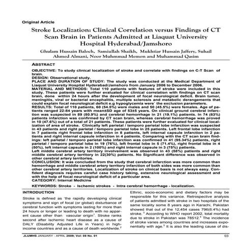 Stroke localisation | PDF