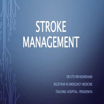Stroke management | PPTX