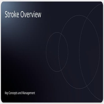 Stroke Overview management and how to approach a patient in ward | PPTX