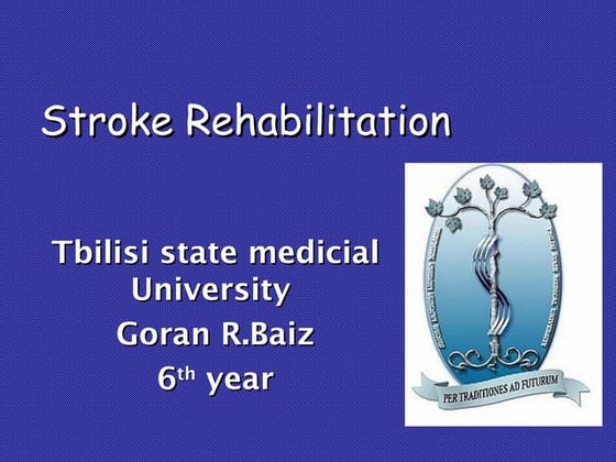 Post stroke rehabilitation | PPT