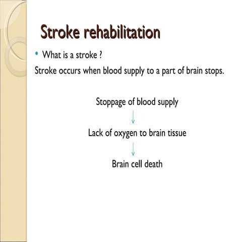 Stroke rehab | PPT