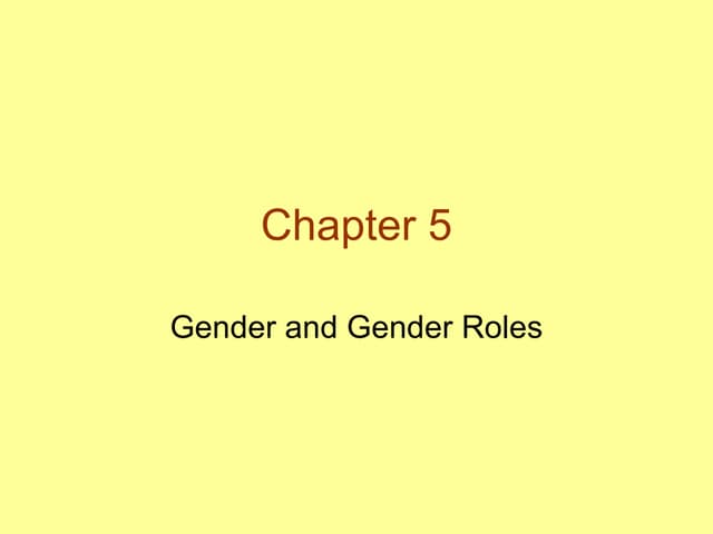 Sex And Gender Ppt