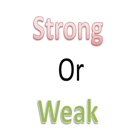 Strong and weak | PPTX