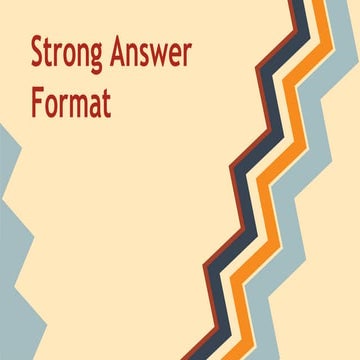 Strong Answer Format (ACE) | PPT