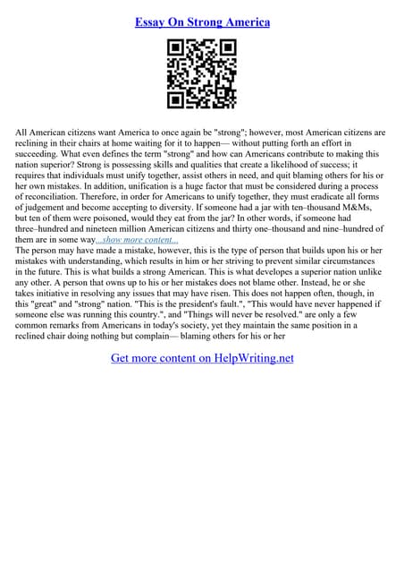 Strong Argumentative Essay | PDF Strong Argumentative Essay | PDF