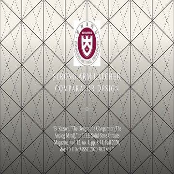 Strong Arm Latched Comparator Design.pptx