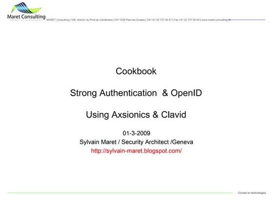 Strong Authentication OpenID & Yubico | PPT | Computing | Technology ...