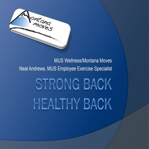 Strong Back, Healthy Back | PDF