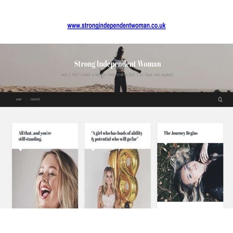 Strong independent woman slideshow of website | PPTX